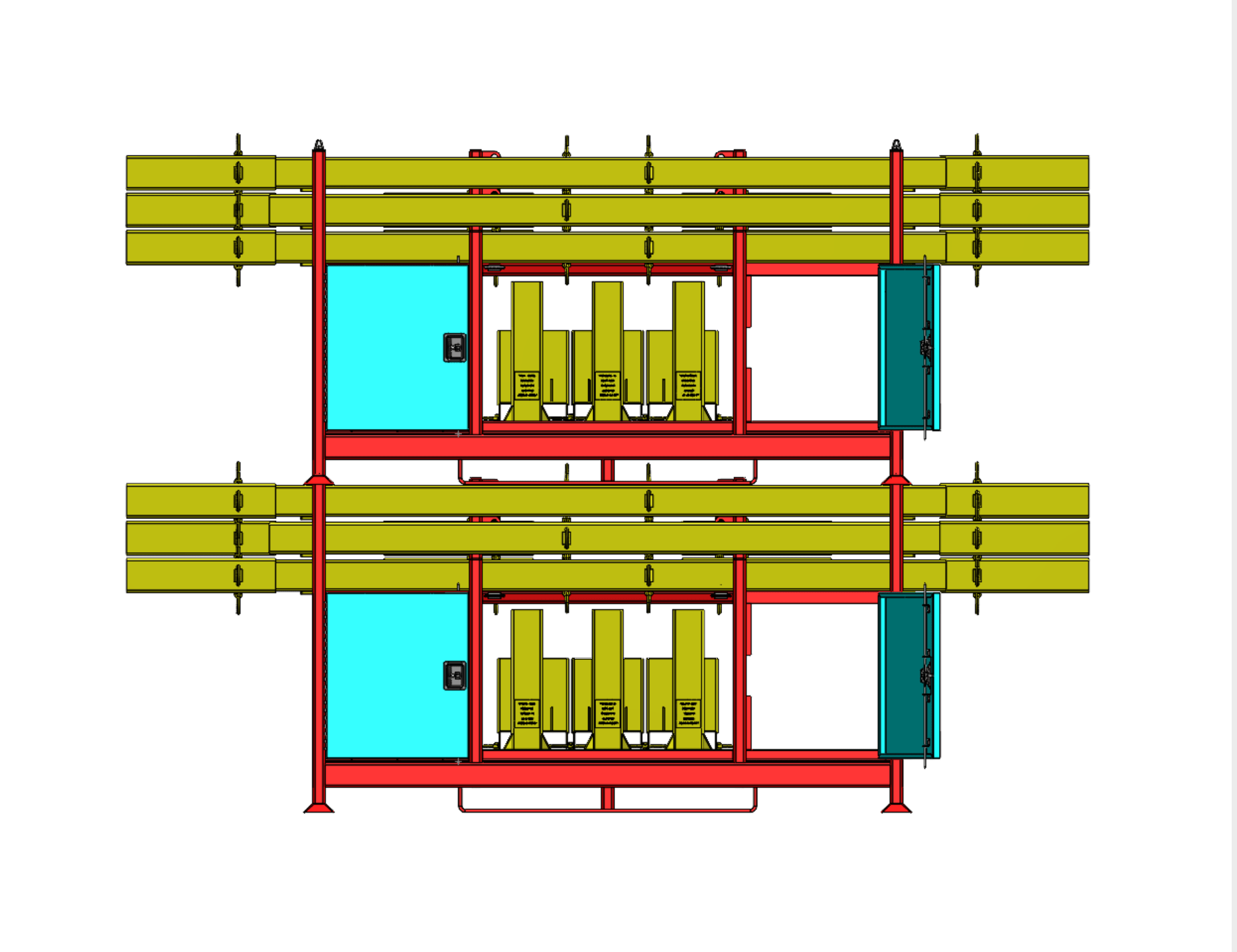 Safety Pole 3-System Cabinet Rack Showcase - Safety Pole