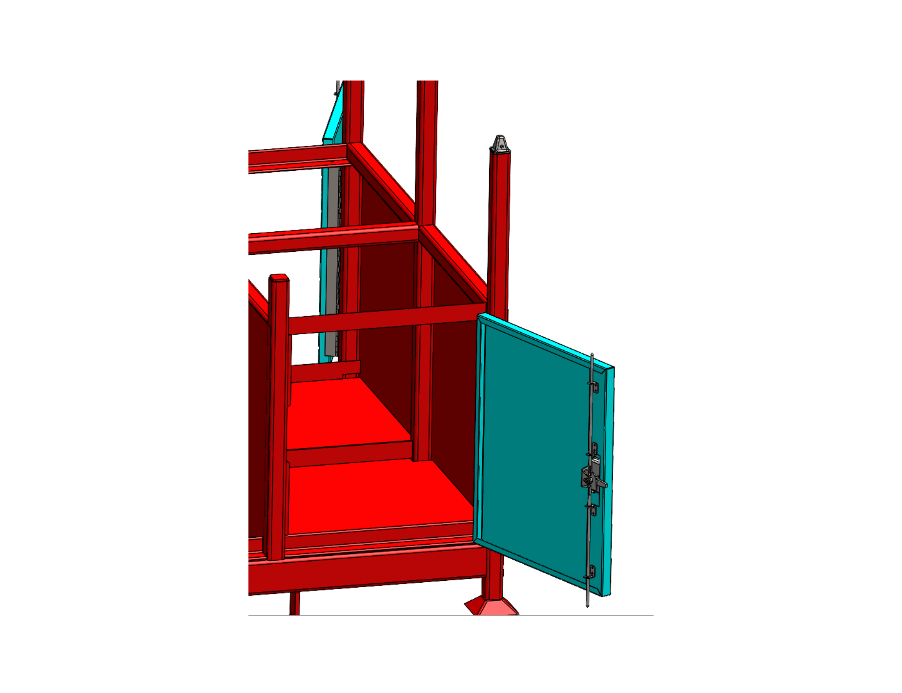 Safety Pole 3-System Cabinet Rack Showcase - Safety Pole